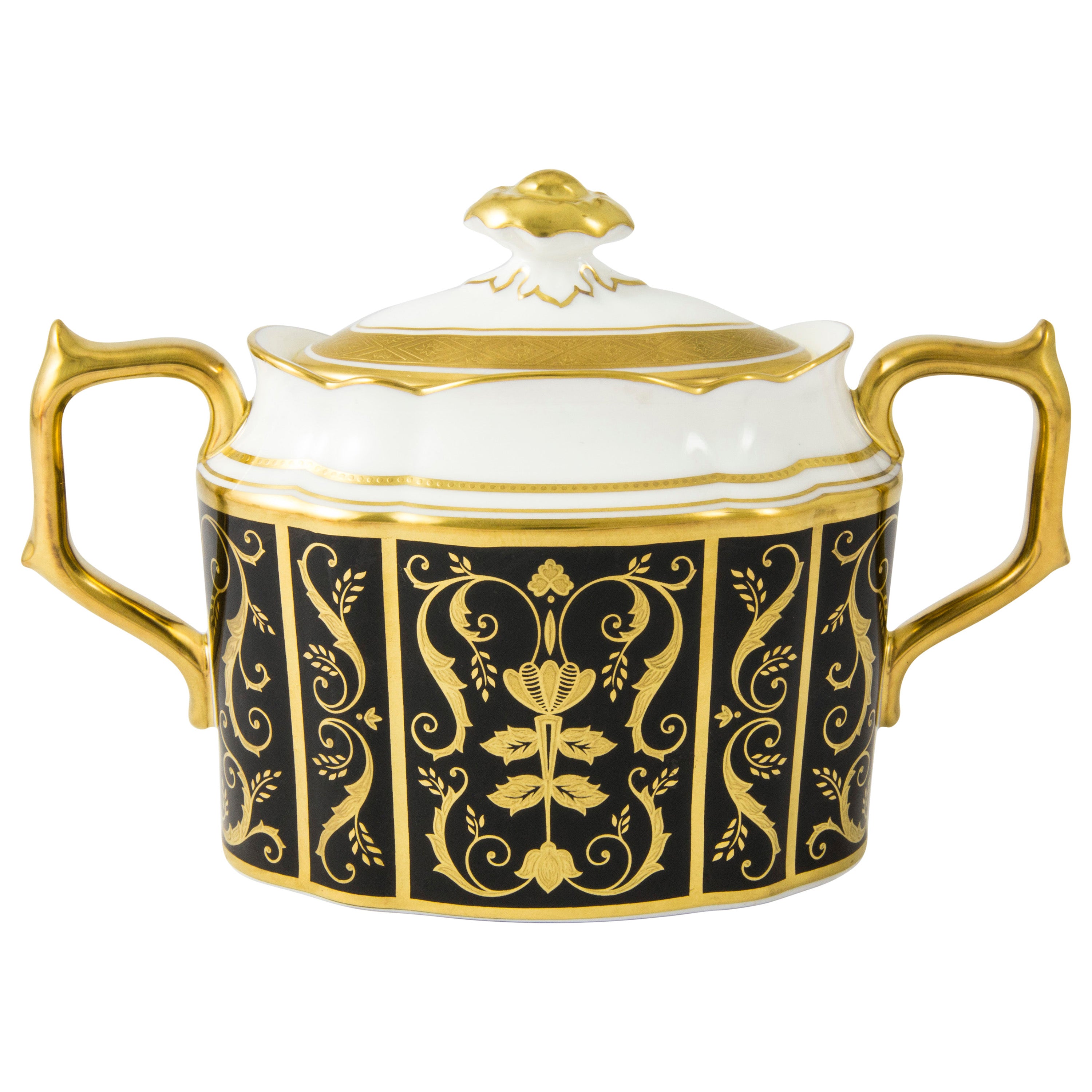 リージェンシー ブラック 蓋付き砂糖入れ(315ml) – ロイヤルクラウンダービー