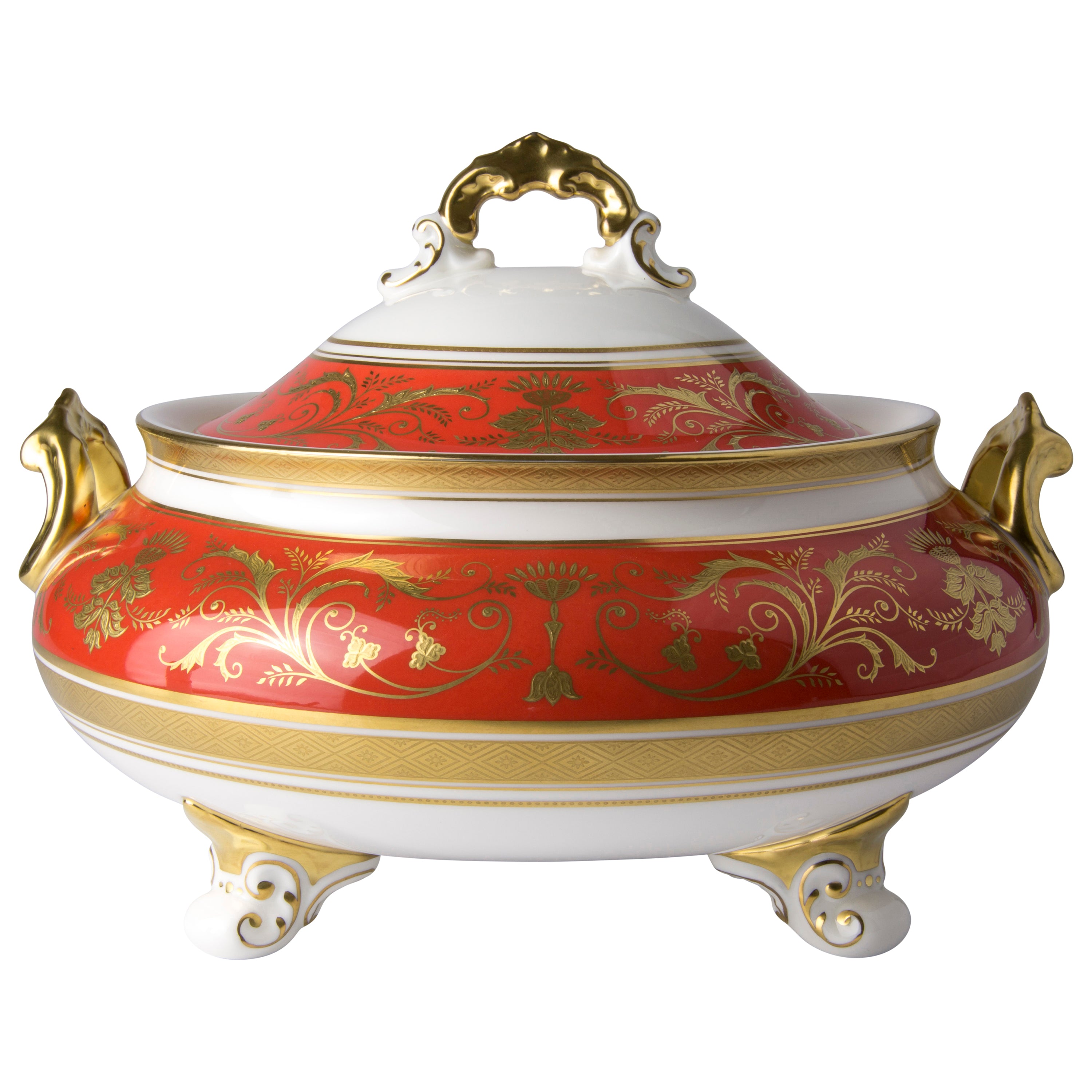 リージェンシー レッド 蓋付き野菜皿(1700ml) – ロイヤルクラウンダービー