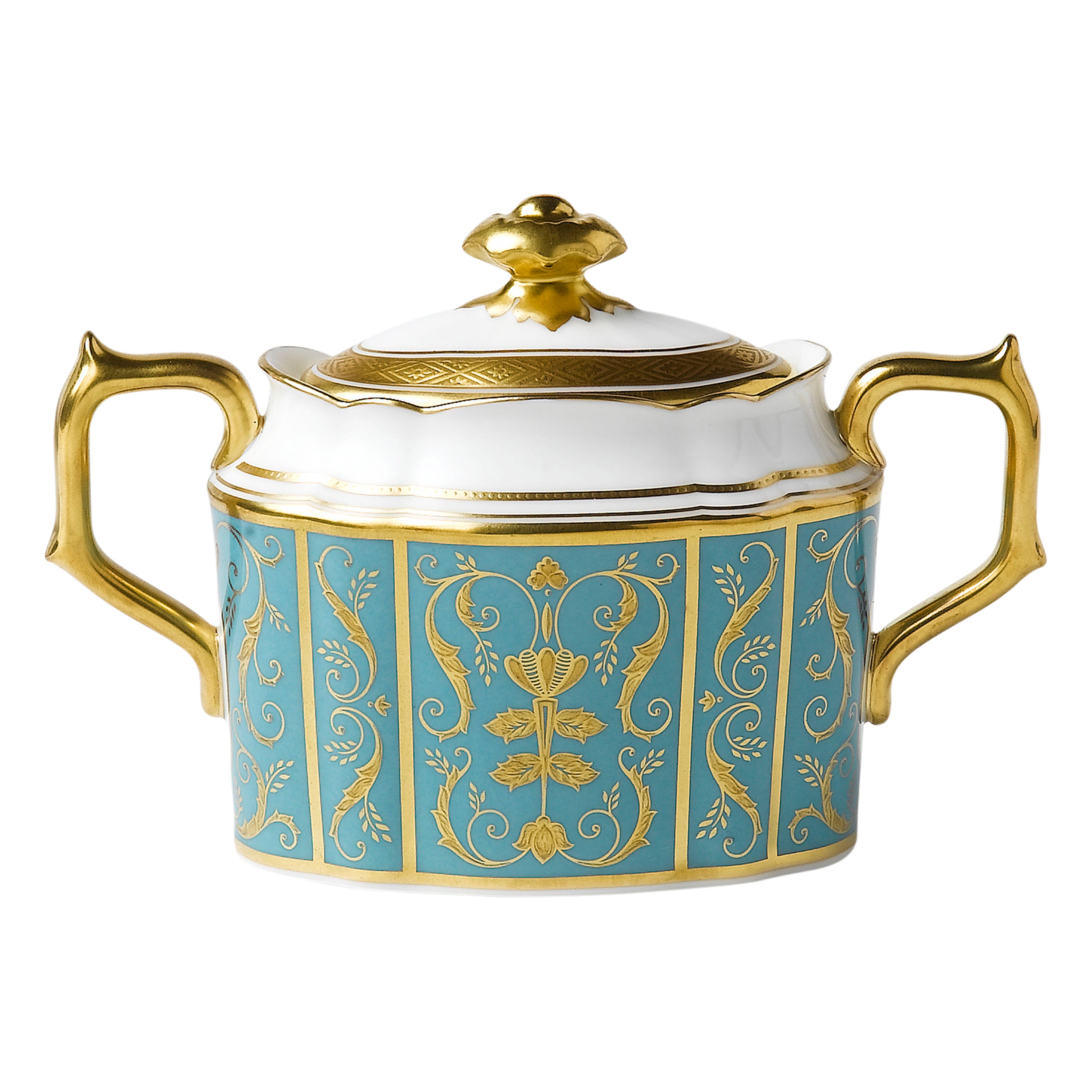 リージェンシー ターコイズ 蓋付き砂糖入れ(315ml) – ロイヤルクラウンダービー