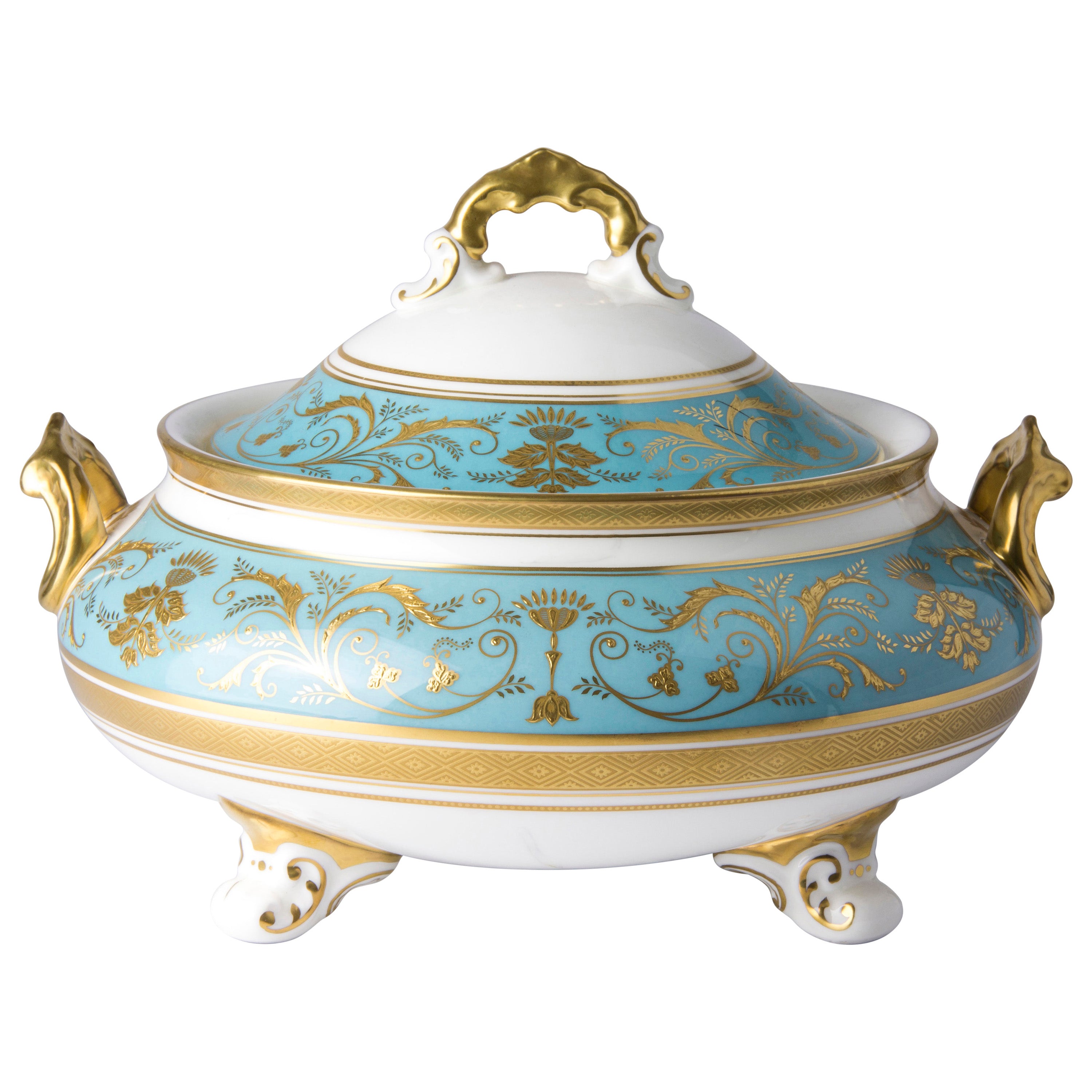 リージェンシー ターコイズ 蓋付き野菜皿(1700ml) – ロイヤルクラウンダービー